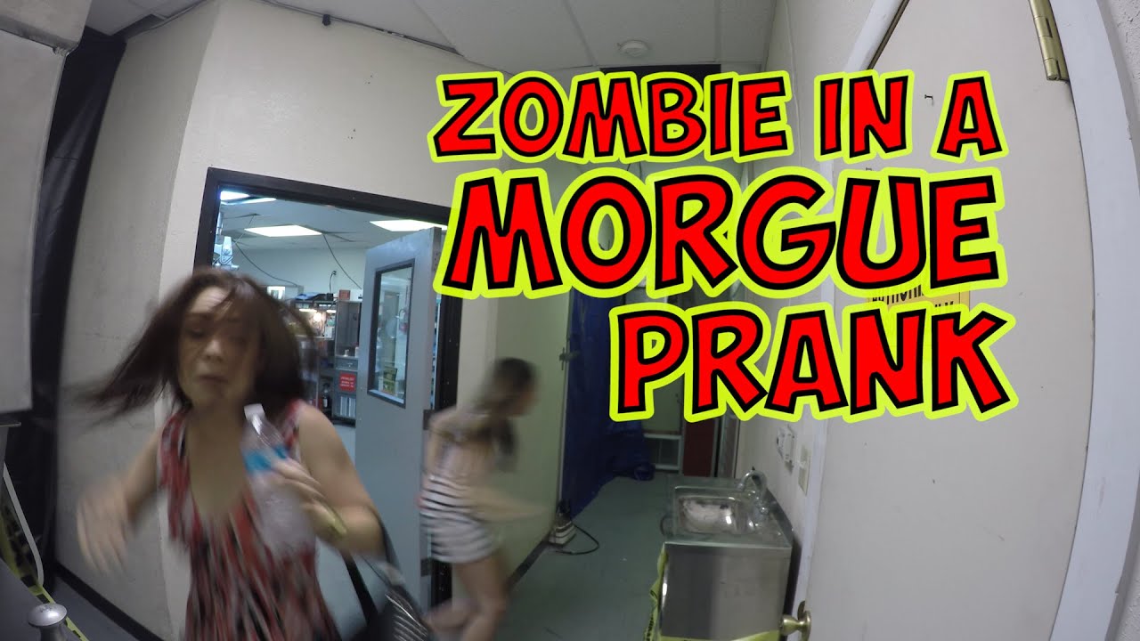 A zombie in a morgue prank that shocks viewers