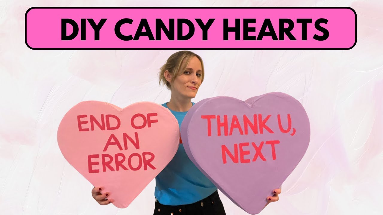 Giant DIY candy hearts anyone can make for Valentine's Day