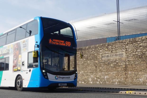 Stagecoach launches bus services to new Everton stadium
