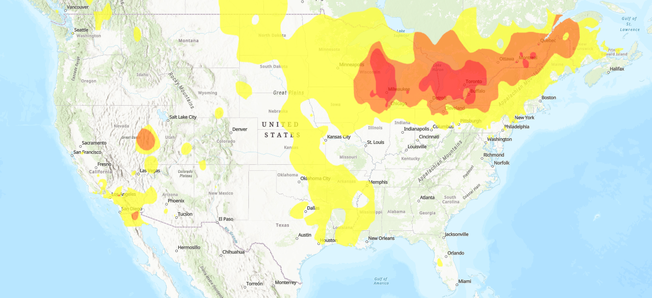 Canadian wildfires are impacting air quality in US: See map