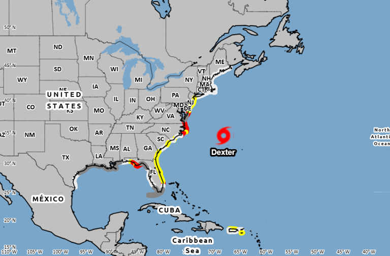 Tropical Storm Dexter, two more storms, spin in Atlantic; is NJ in danger?