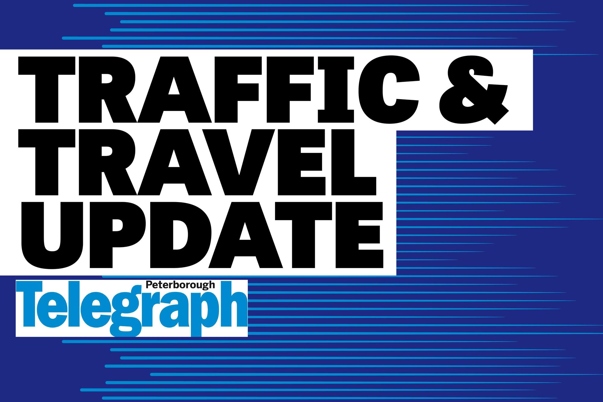 Road closure around Fletton Avenue in Peterborough city centre due to crash
