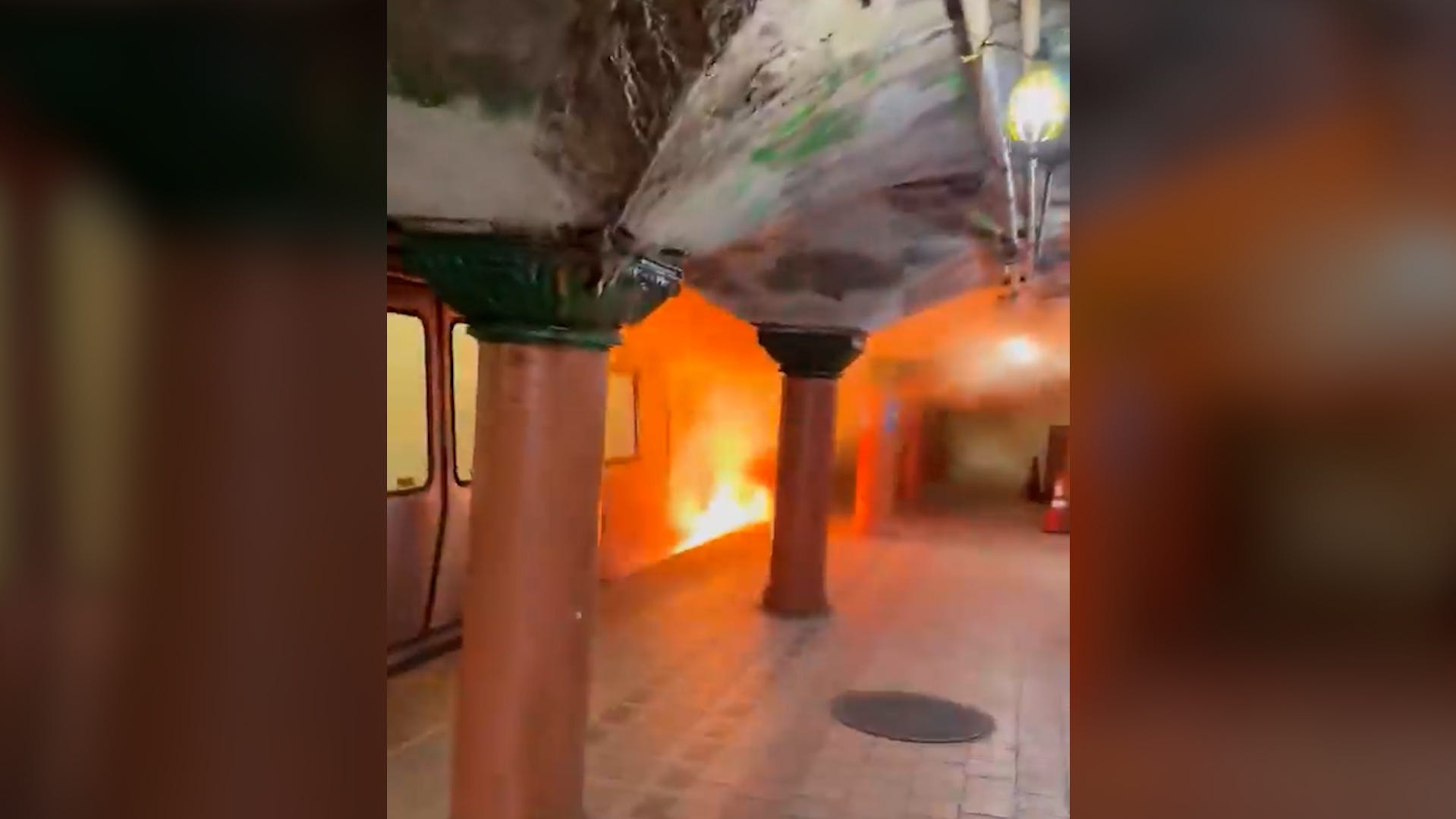 Watch as New Jersey PATH passengers escape train fire at Newport station