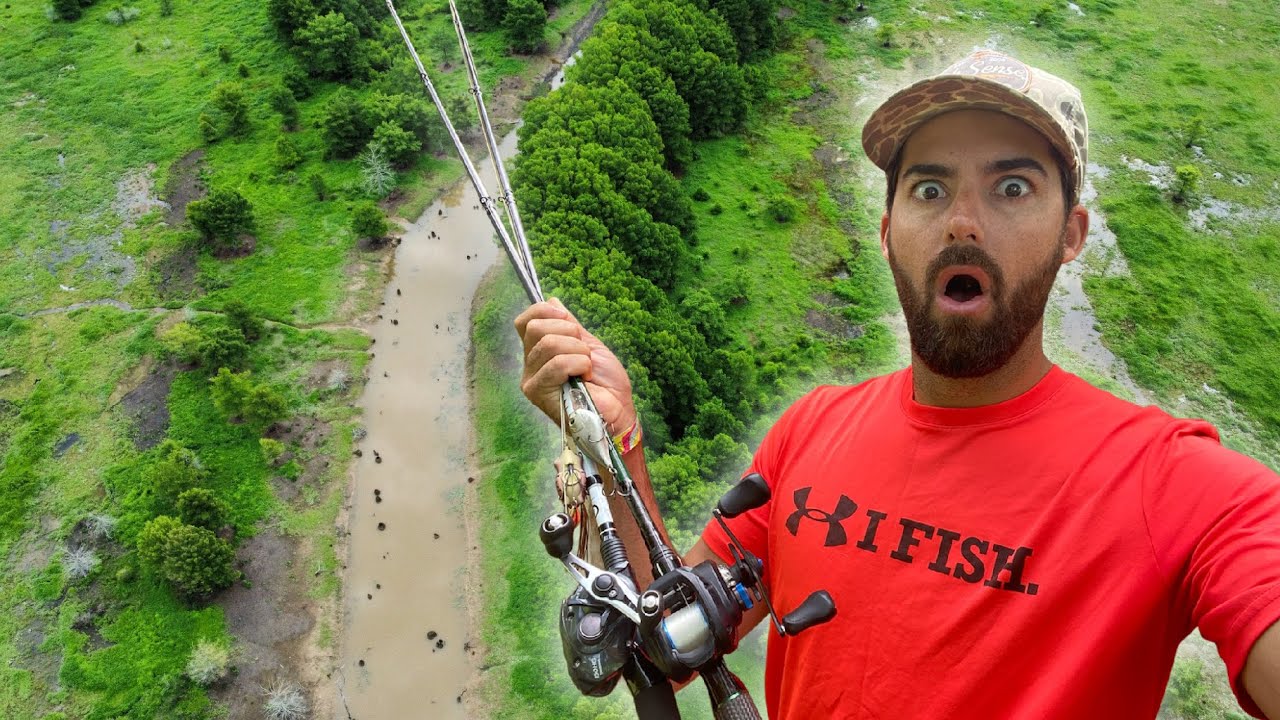 Drained lake traps fish for epic catch and cook session