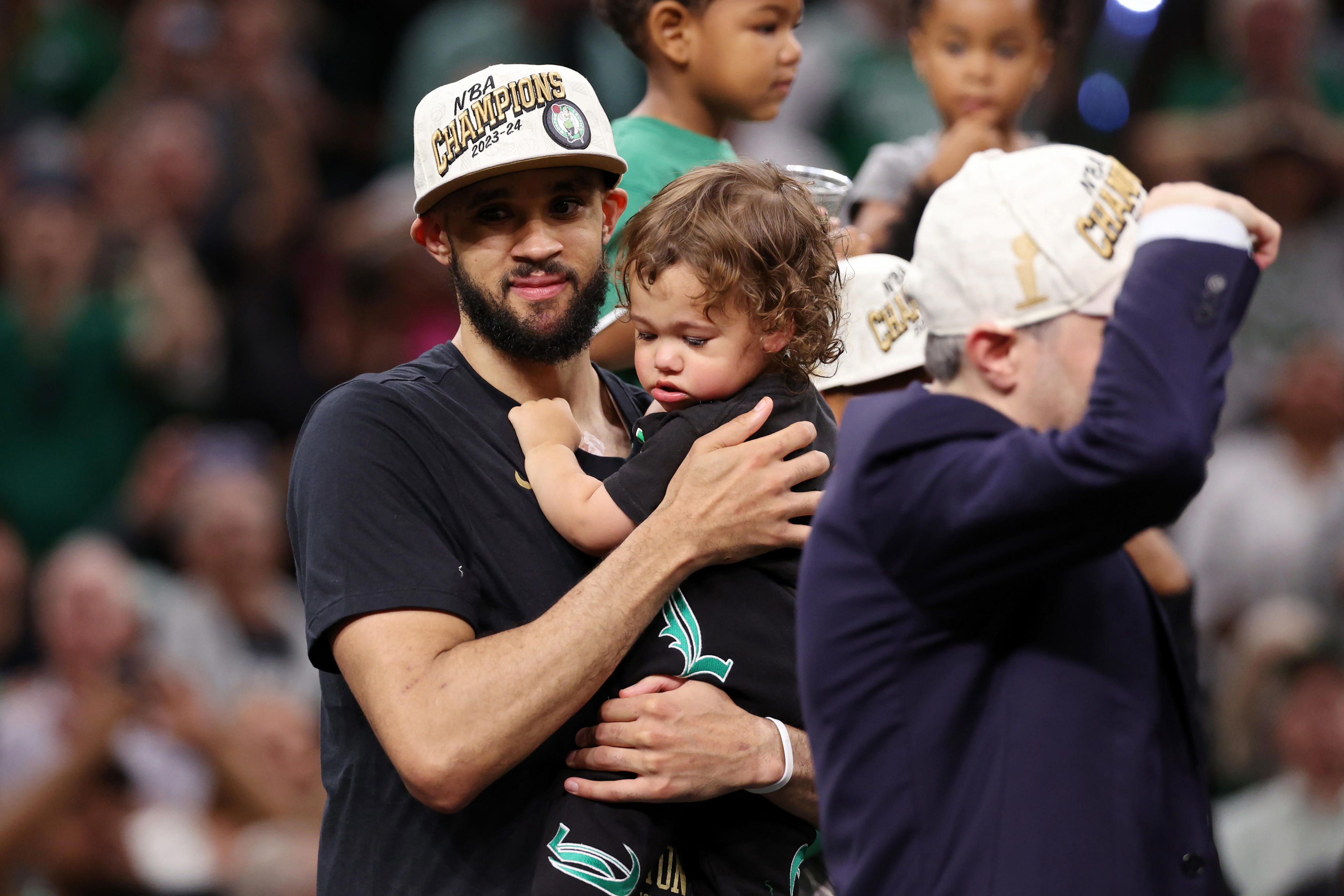 Derrick White on what he did after the Boston Celtics won Banner 18