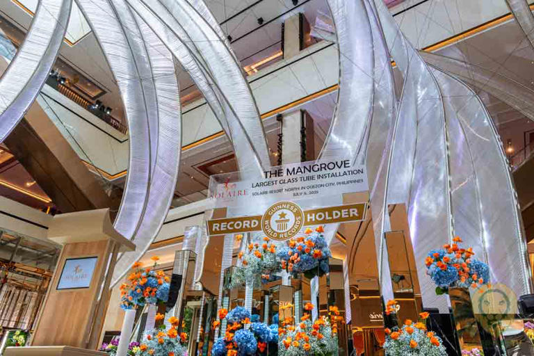 Solaire Resort North sets GUINNESS WORLD RECORD™ for Largest Glass Tube Installation with ‘The ...