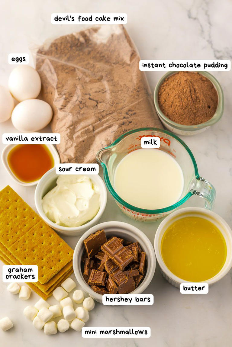 Gooey Slow Cooker S’mores Cake: No Campfire, No Problem