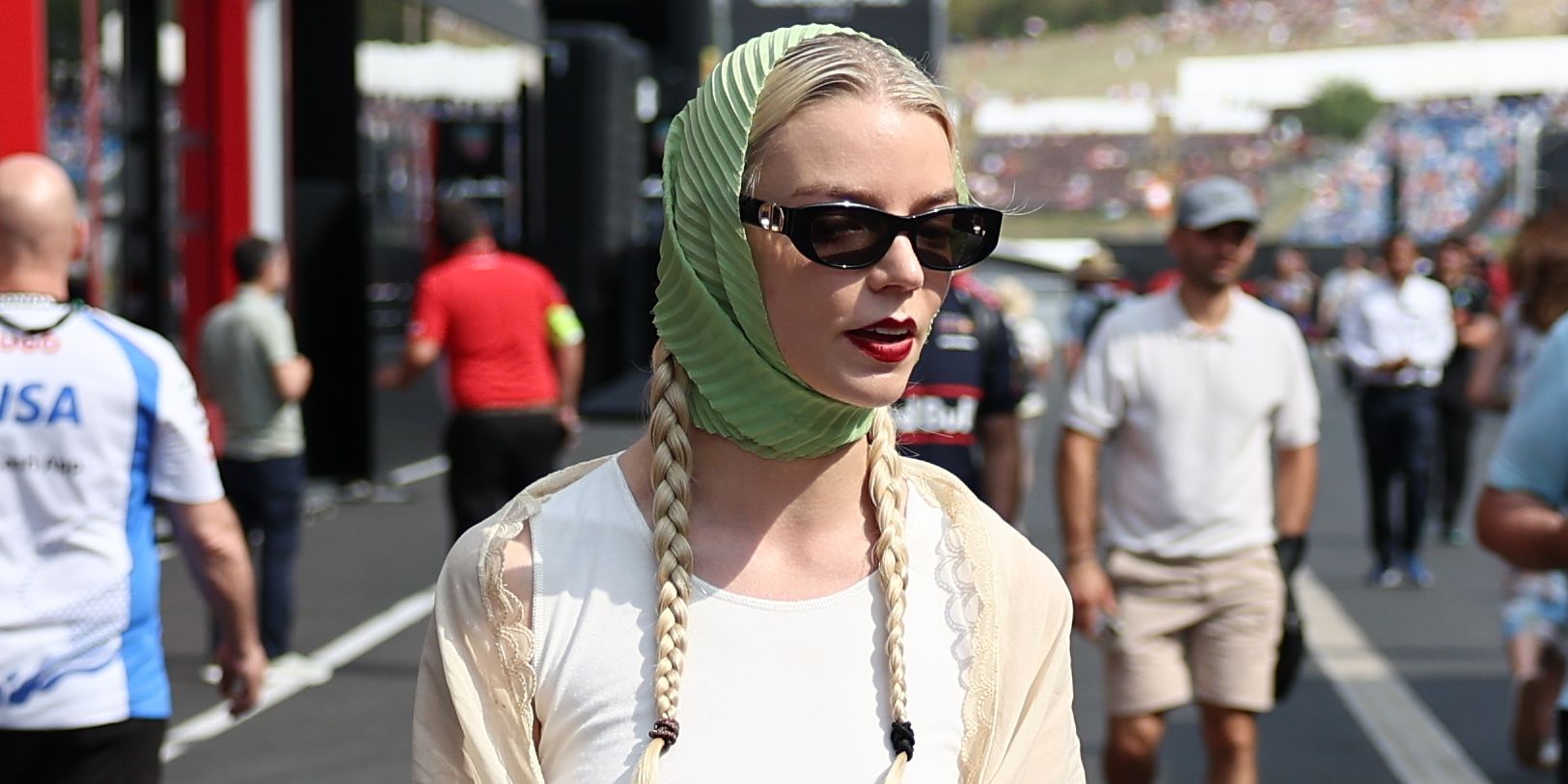 Anya Taylor-Joy Takes the Multi-Scarf Trend for a Spin at the Budapest ...