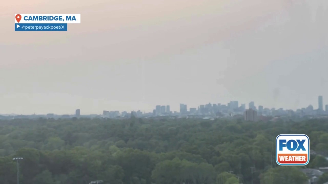 Watch: Canadian wildfire smoke leads to hazy sky in Boston area