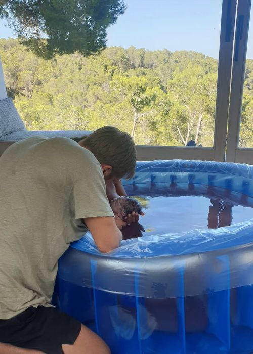 Vick Hope gives birth at home in Ibiza as Calvin Harris shares baby’s ...