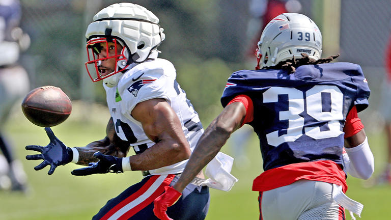 TreVeyon Henderson flashes speed, hands in explosive Patriots camp practice