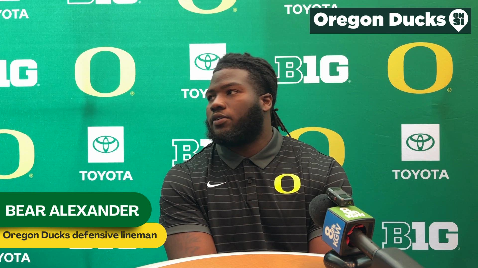 Oregon Ducks defensive lineman Bear Alexander discusses how he is ...
