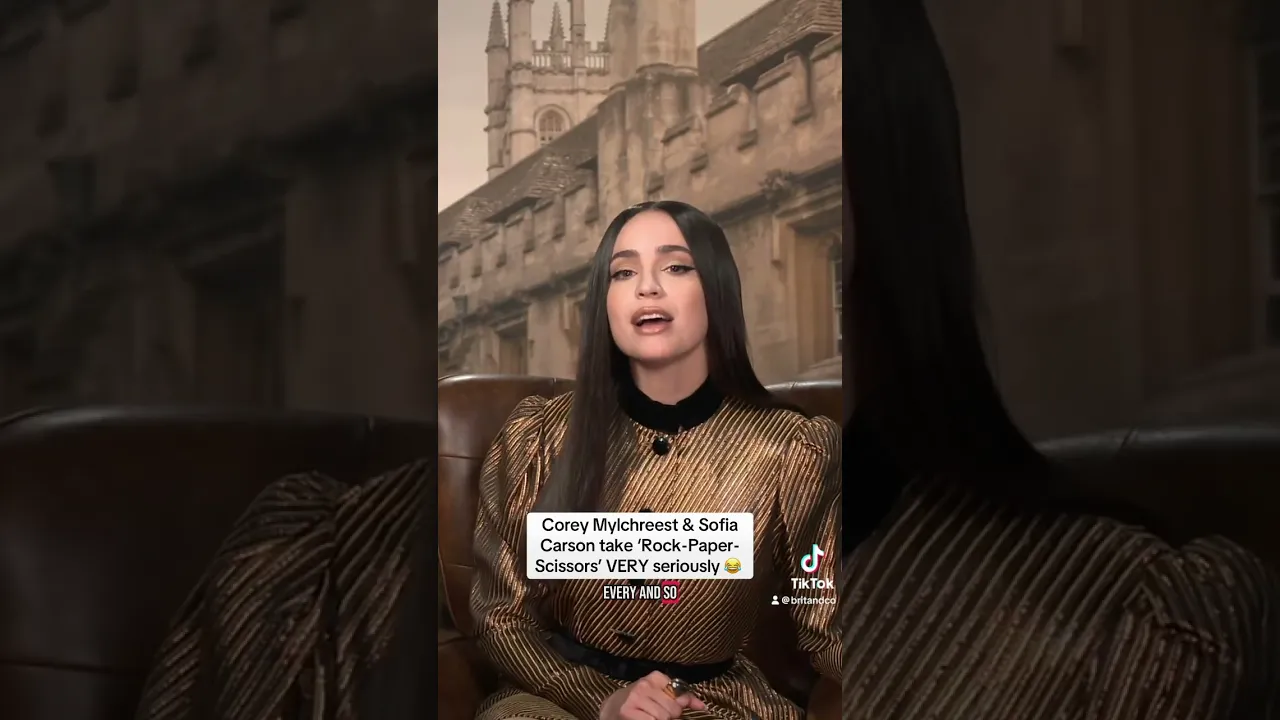 Corey Mylchreest & Sofia Carson Take Rock-Paper-Scissors Very Seriously