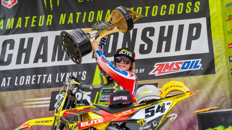 Raycin Kyler, 11, makes history as first female racer to win an Open Class at Loretta Lynn's