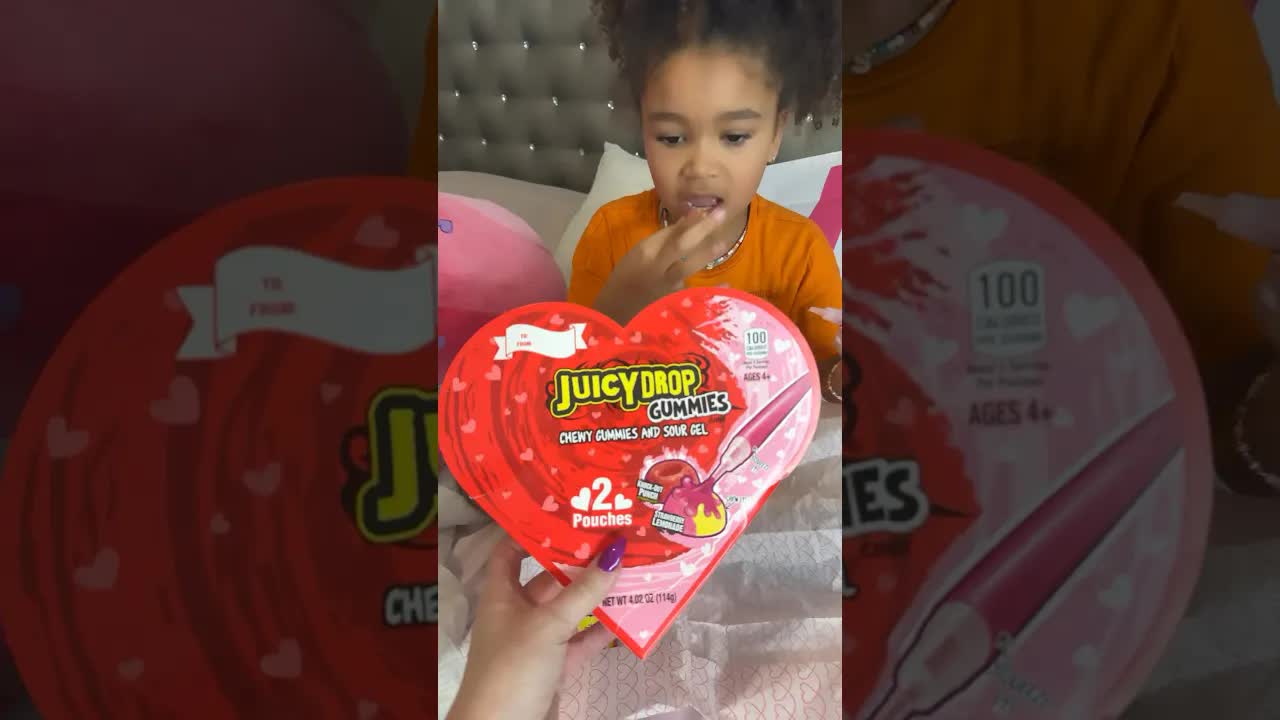 scarlett and tiania: scarlett's juicy drop gummies valentine's day candy!