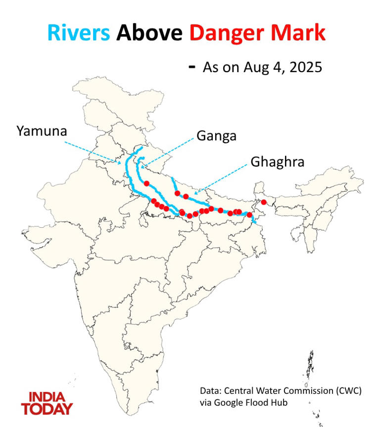 India's flood situation visualised in satellite data