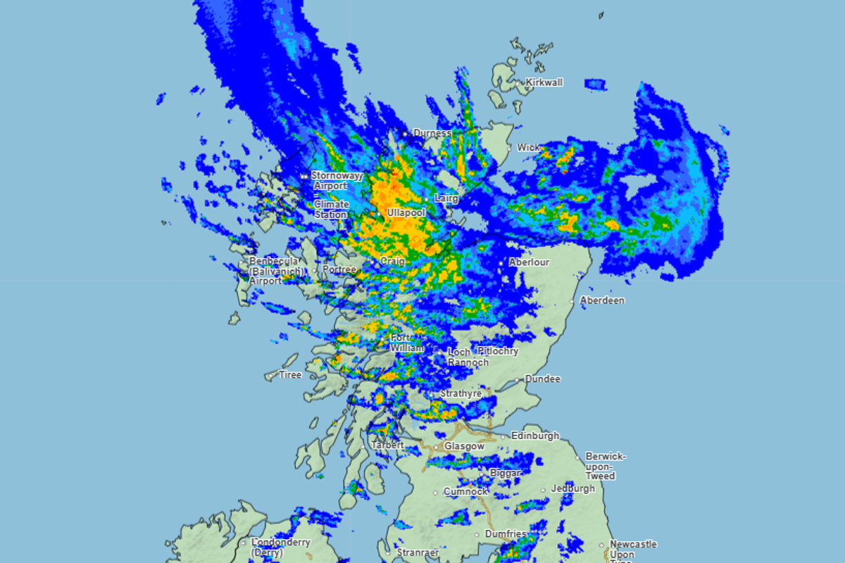 Storm Floris map shows where heavy rain and up to 90mph winds are ...