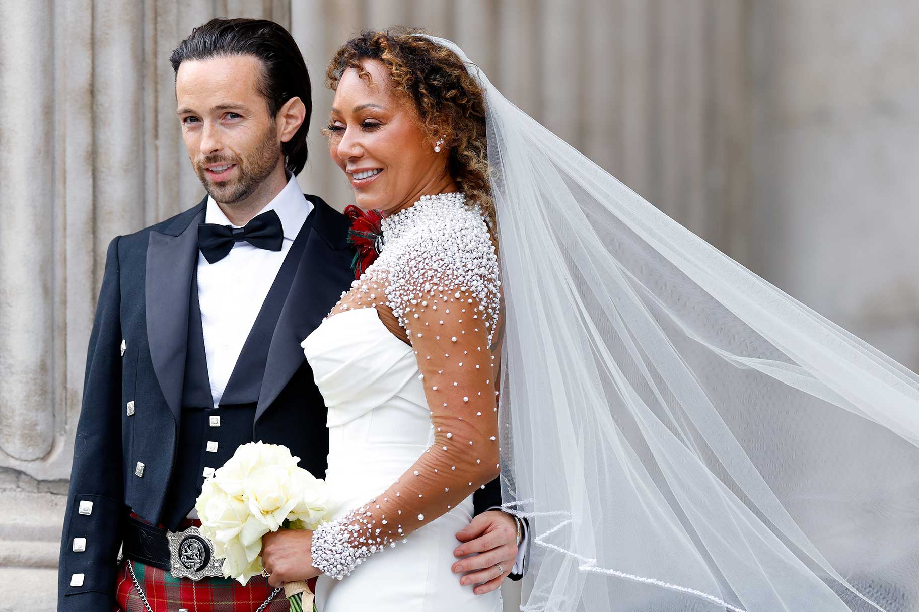Mel B Had a 2nd Wedding in Morocco & Her Dress Was the Most Surprising Color