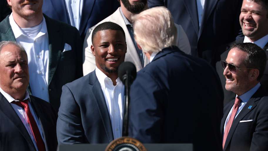 President Donald Trump won't let Saquon Barkley stick to sports