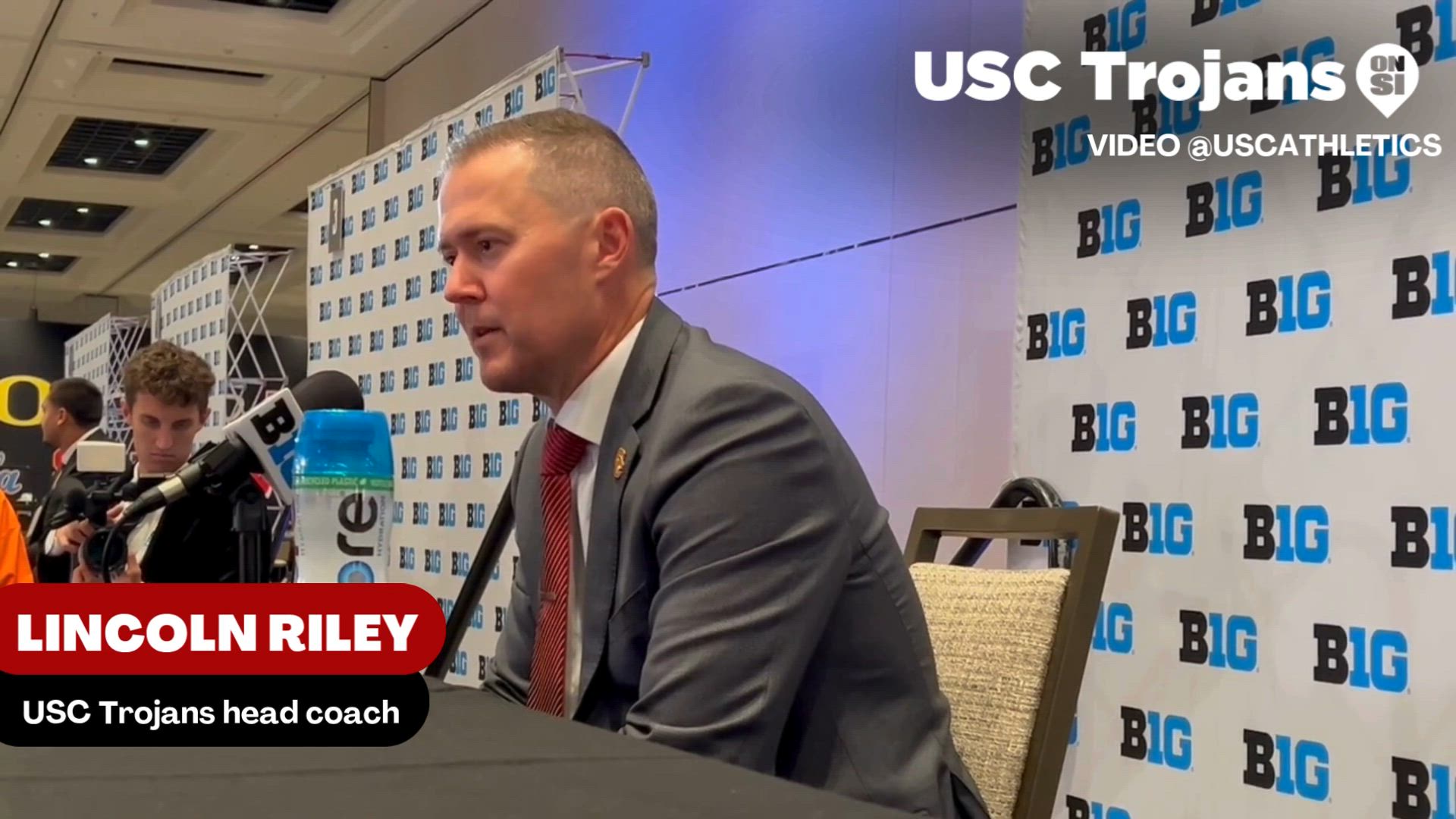 USC Trojans head coach Lincoln Riley discusses how Trumain Carroll has ...