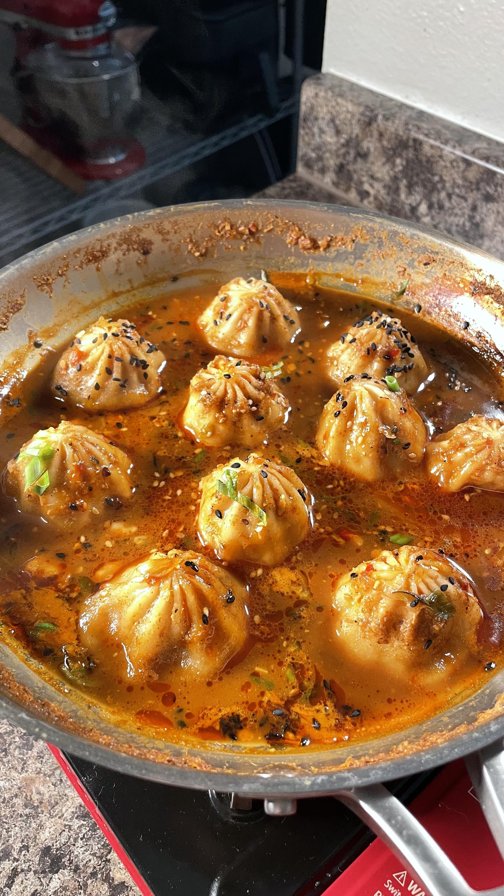 Miso Red Curry Dumpling Soup