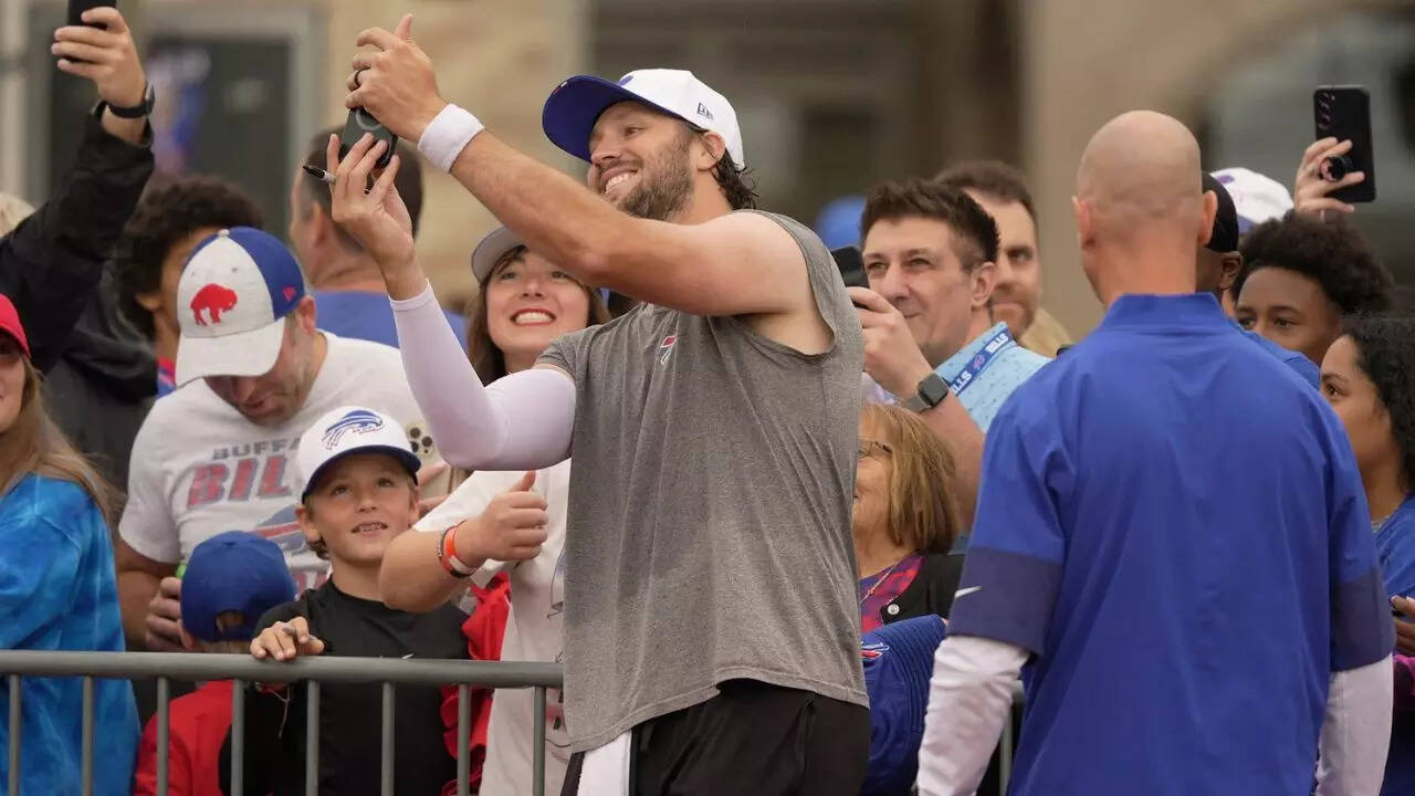 Josh Allen brings joy to training camp with special cheer from young ...