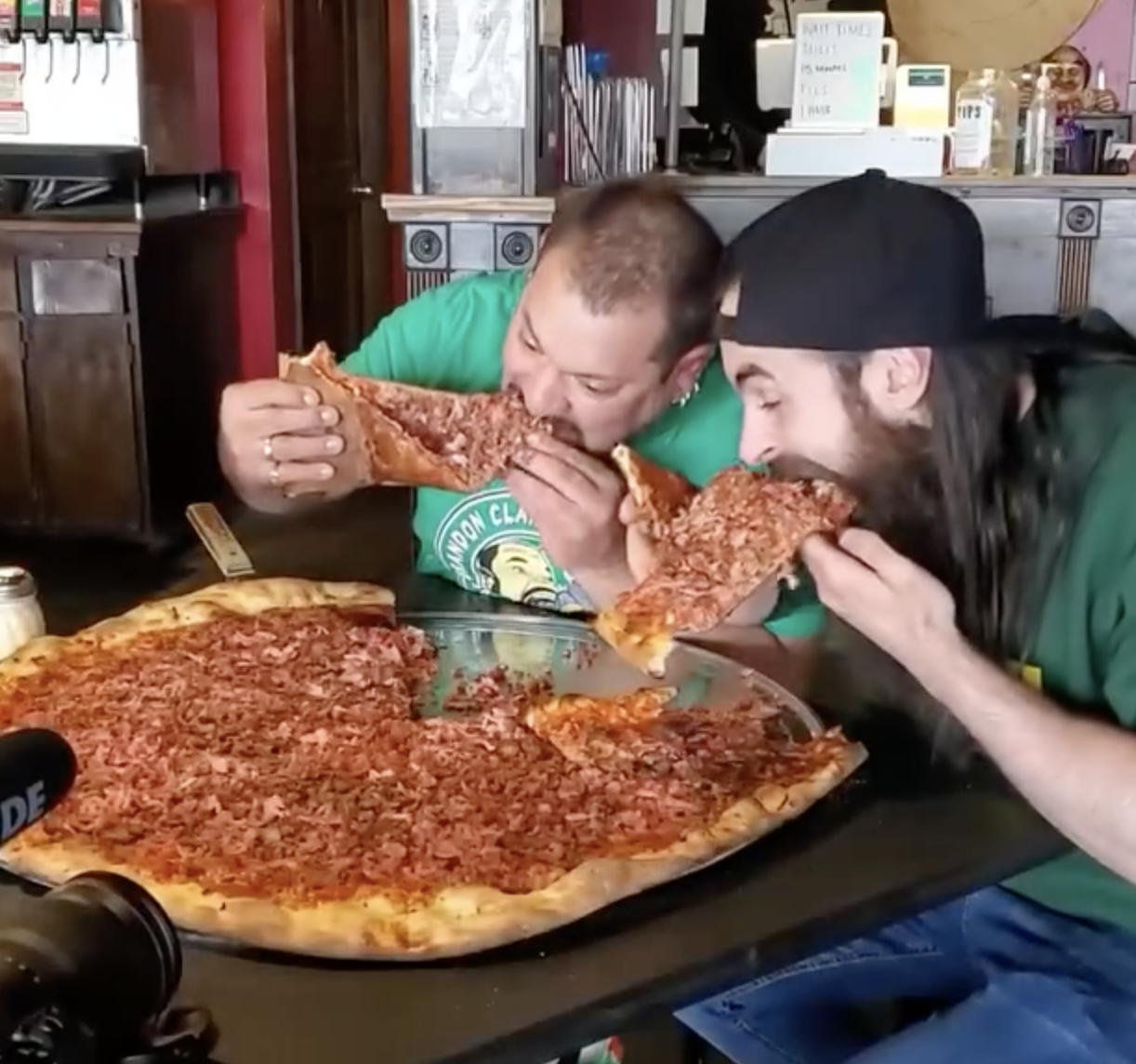Eating an 11.5 Pound Pizza with Beard Meats Food