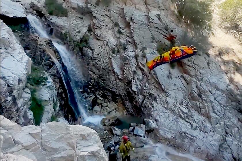 Screaming hiker airlifted to hospital after plummeting 25 feet down ...