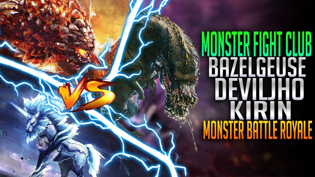 Battle Royale! Bazelgeuse VS Deviljho VS Kirin! Monster Hunter World PC ...