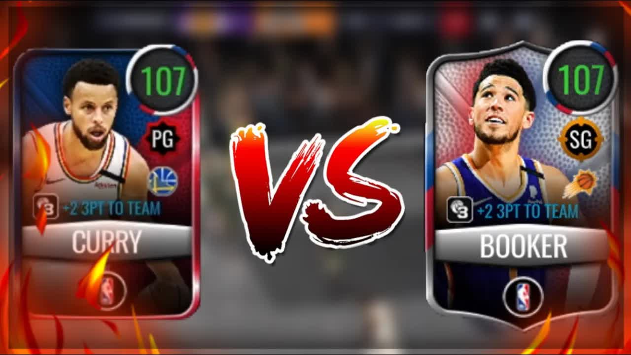 knyt: insane 3-point contest: curry vs. booker in nba live mobile 20!