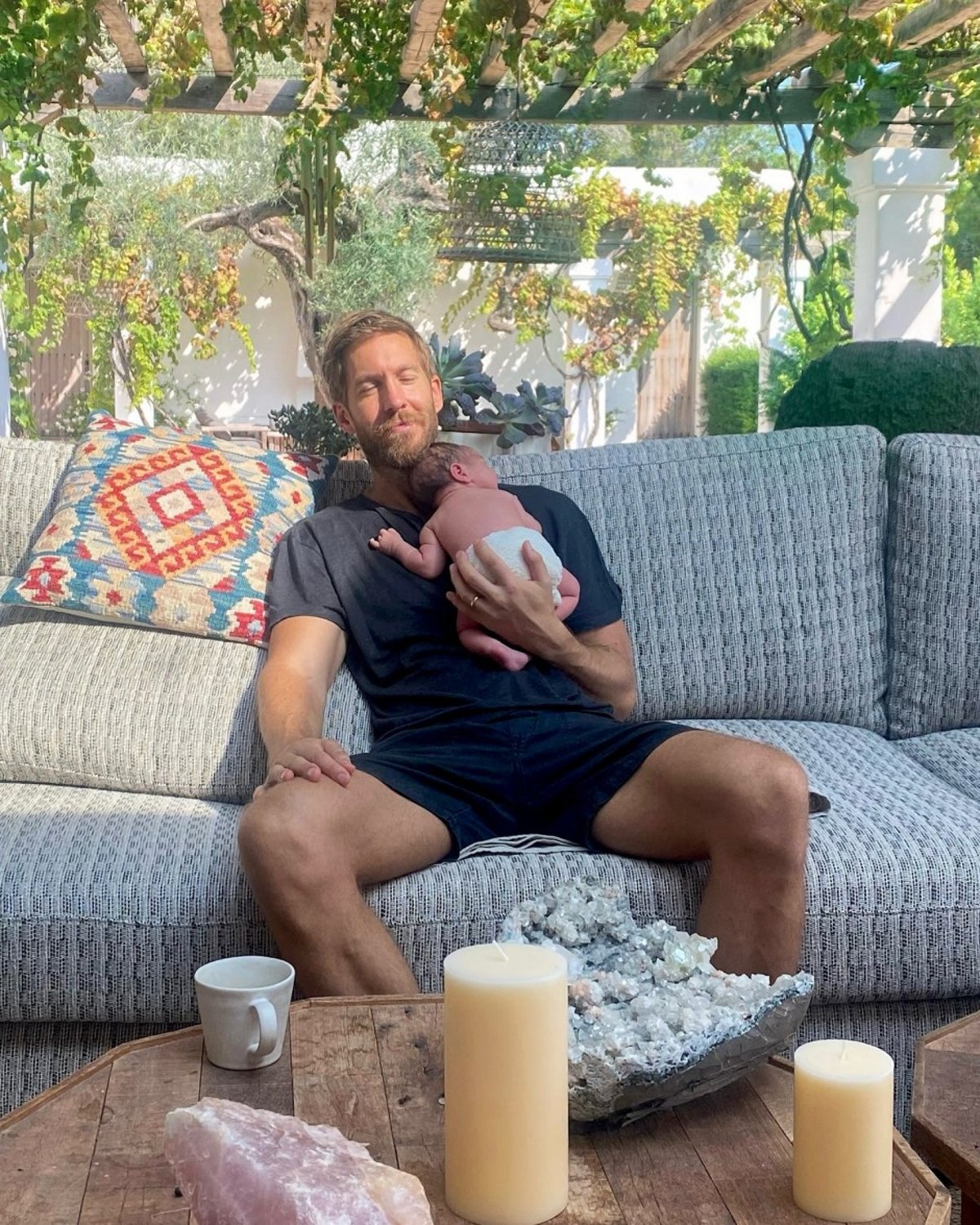 Calvin Harris reveals he's become a dad as he praises 'superhero' wife ...