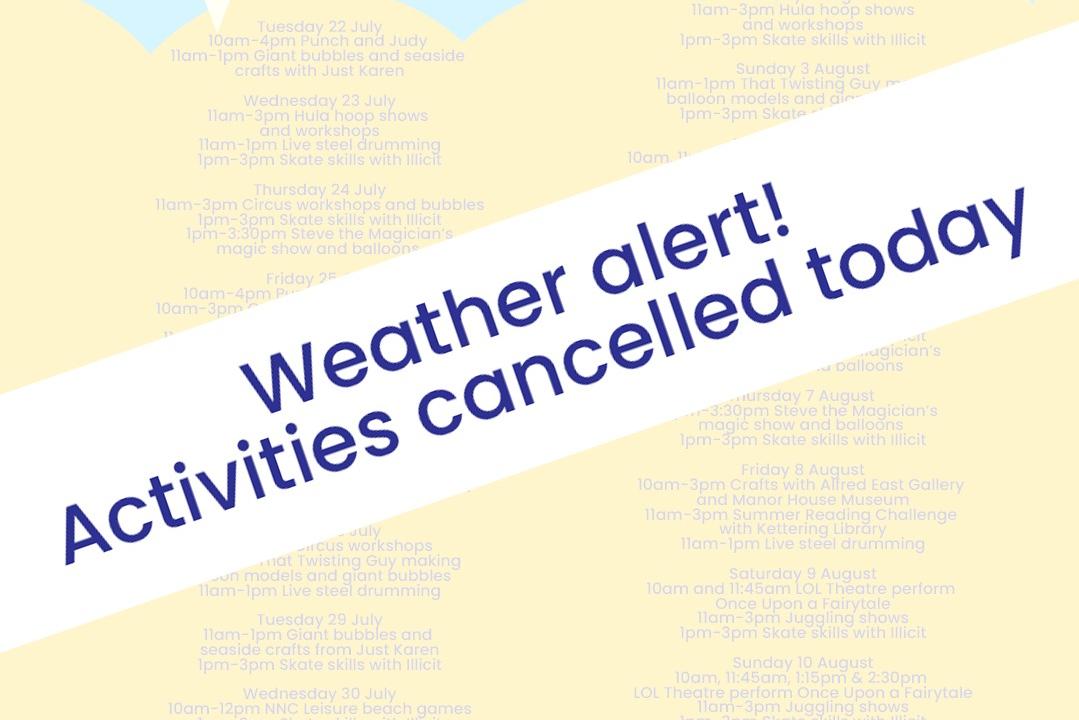 Kettering By The Sea activities cancelled due to strong winds but the ...