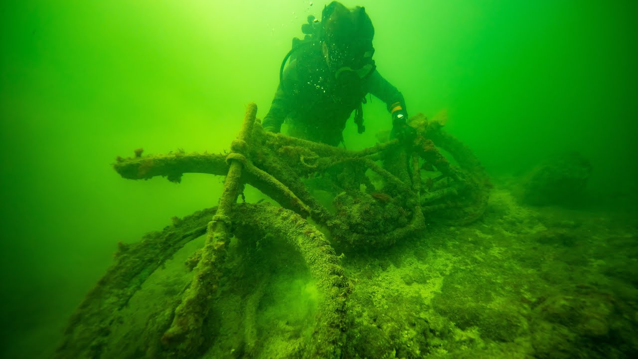 Underwater Search Uncovers Cars, Motorcycles, and Boat Wreck