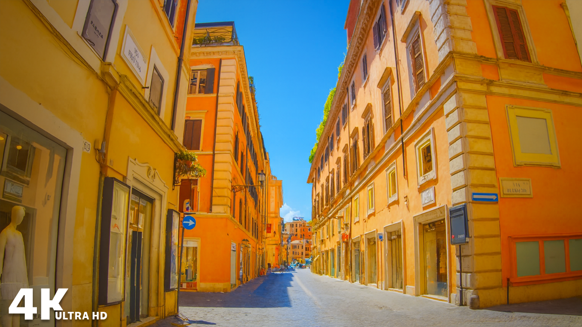 Den Spanske Trappe og Piazza di Spagna – Gåtur i Rom, Italien (4K)