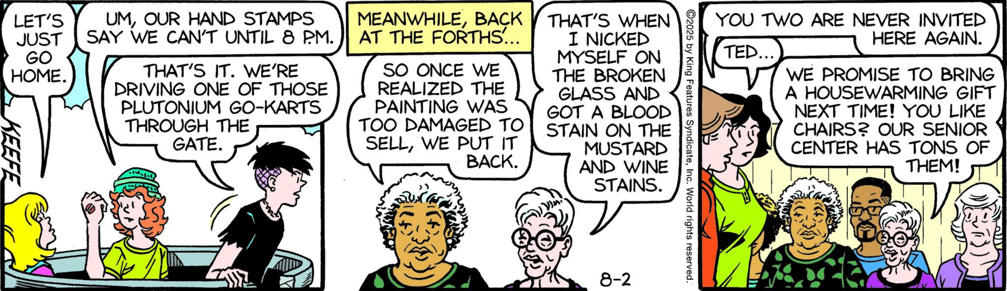 Sally Forth by Francesco Marciuliano; drawn by Jim Keefe