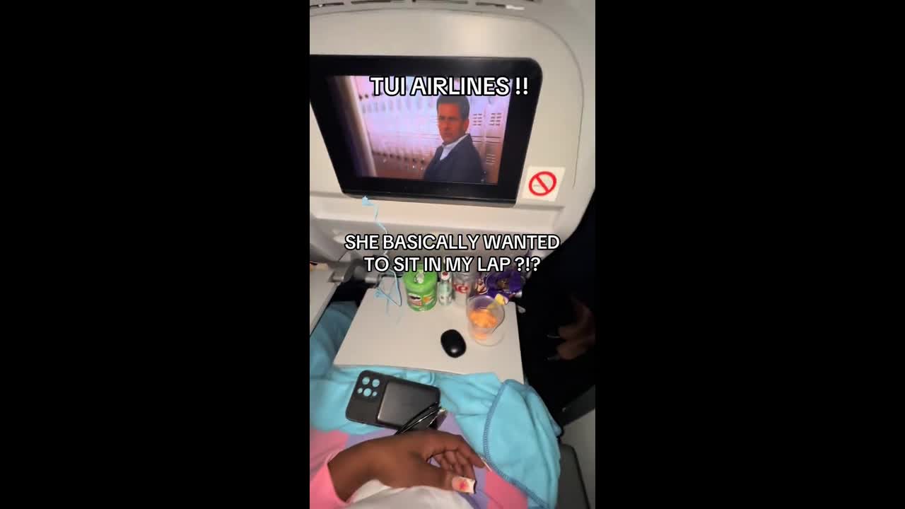 Heated confrontation as plane passenger reclines chair onto woman behind