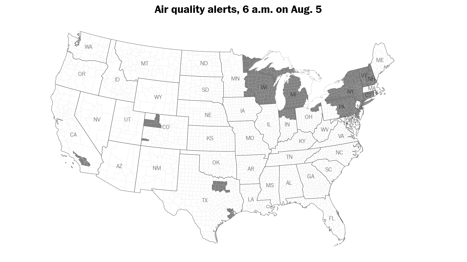 Where skies will be smoky this week — and where the haze is coming from