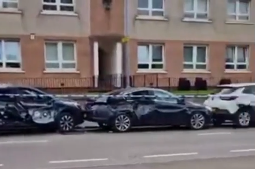 Eight-car crash outside Maryhill police station caused by drug driver ...