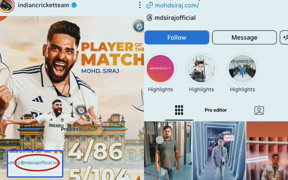 ENG vs IND 2025: Indian Cricket Team's official Instagram handle tags ...