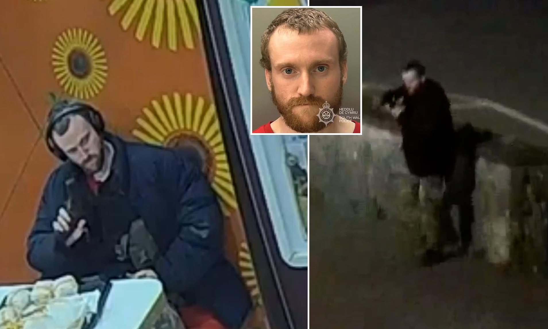 Moment man brandishes gun in McDonald's before aiming it at police ...