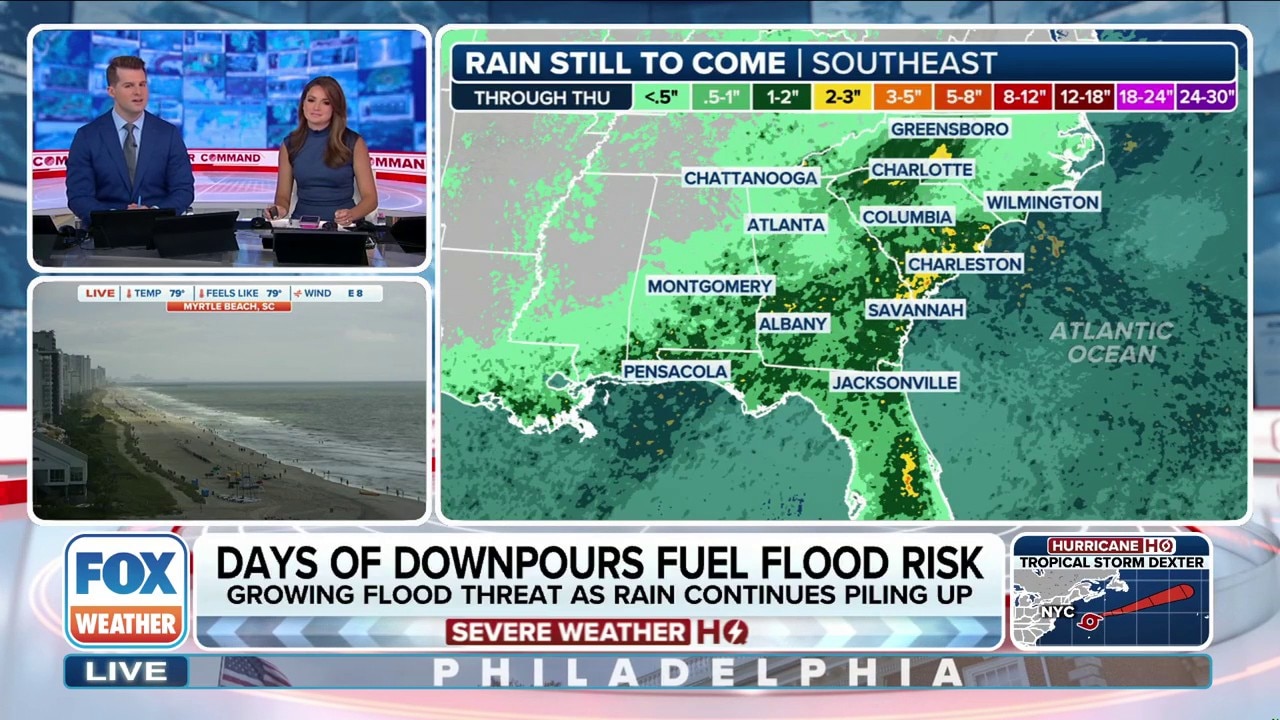 Southeast sees expanded flood threat as stalled front dumps heavy rain ...