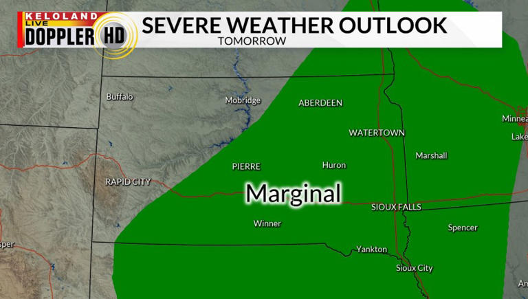 Severe weather expected later today in KELOLAND