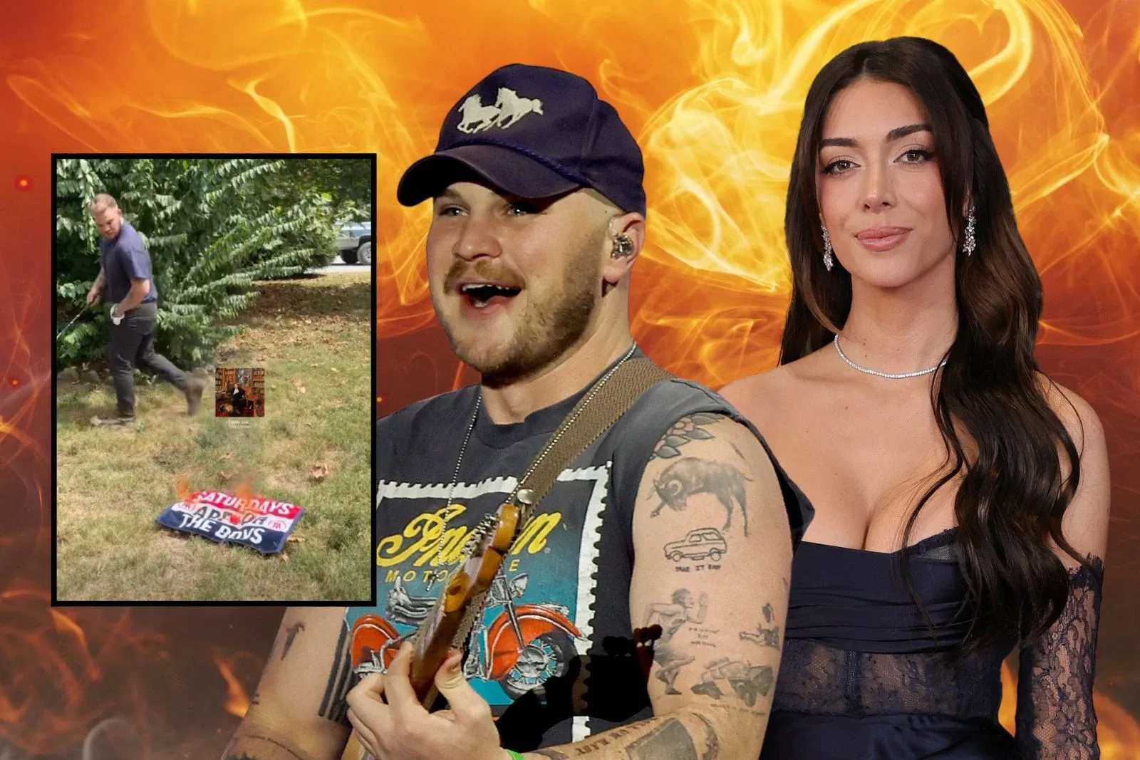 Zach Bryan Burns a Piece of Merch From Ex Brianna Chickenfry’s Company [Watch]