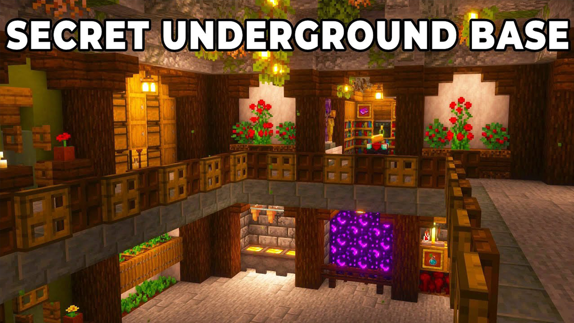 Minecraft Two-Tier Underground Survival Base Build Tutorial