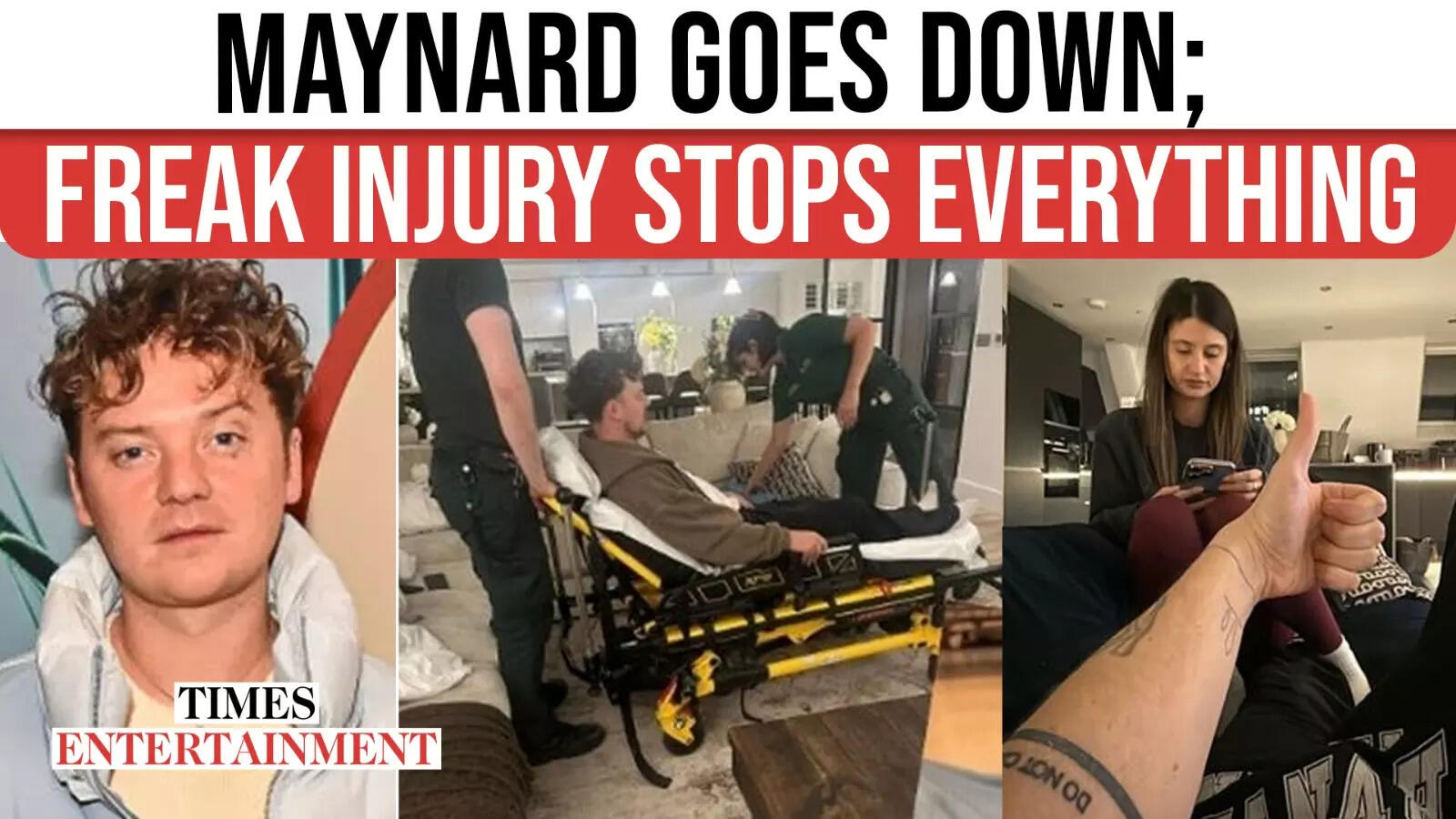 Pop Star Conor Maynard Stretchered Out After Back Spasm Leaves Him ...