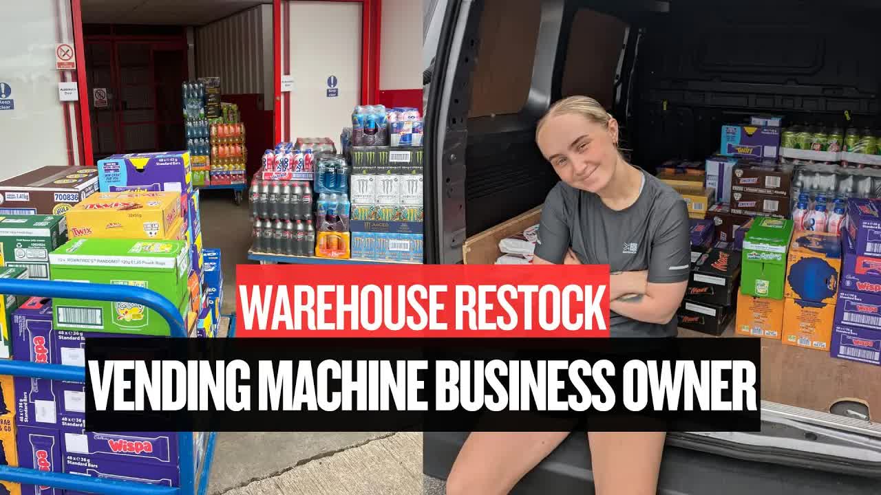 Vending machine warehouse restock!