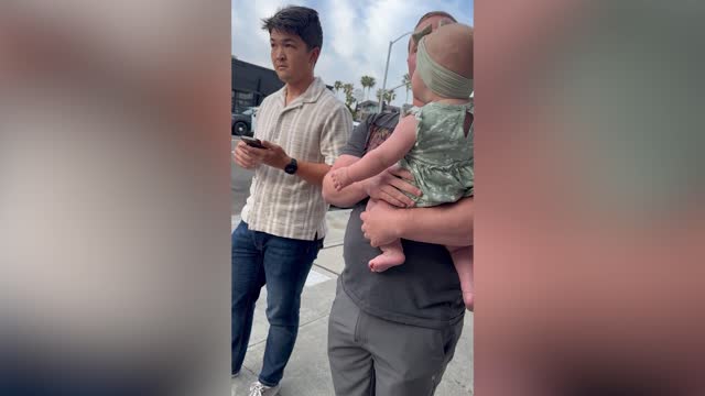 Baby Daughter Meets Dad's Identical Twin For First Time