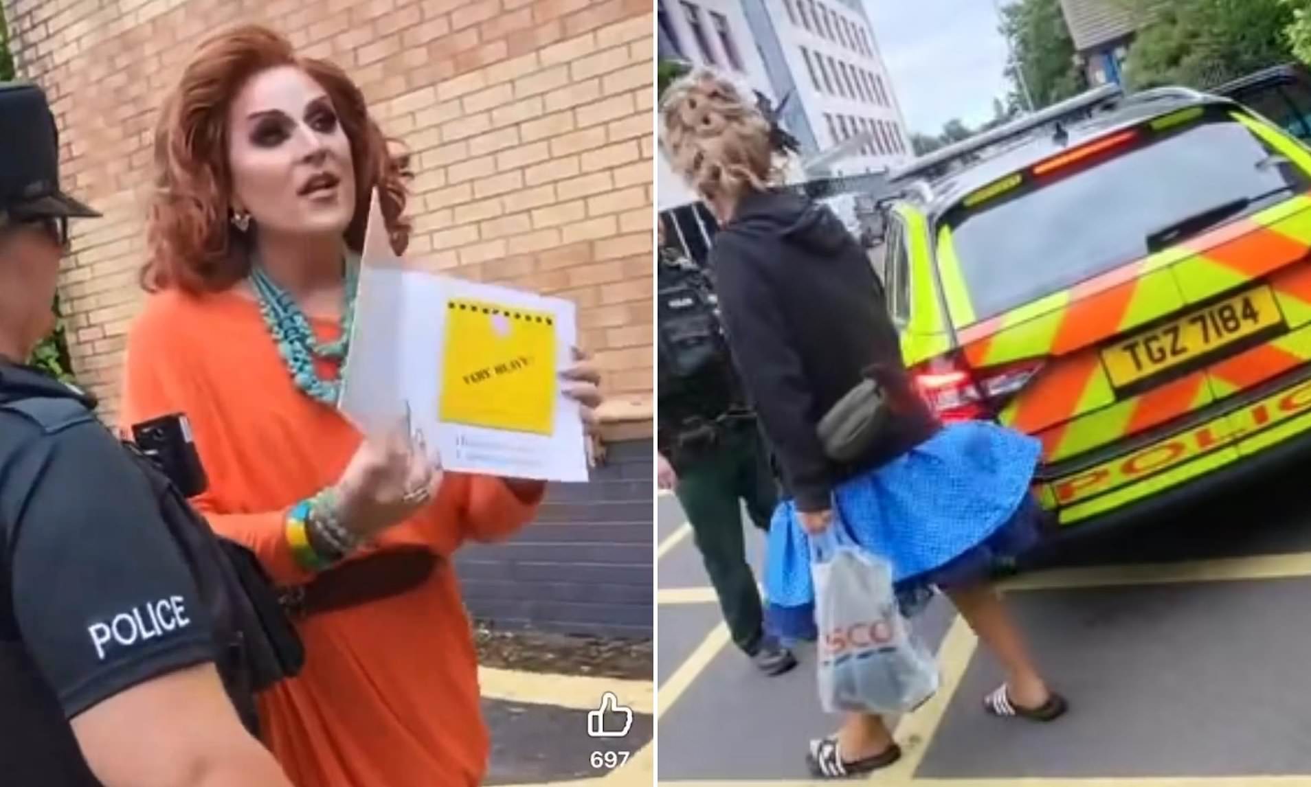 Drag queen who had to be escorted by police from children's story ...