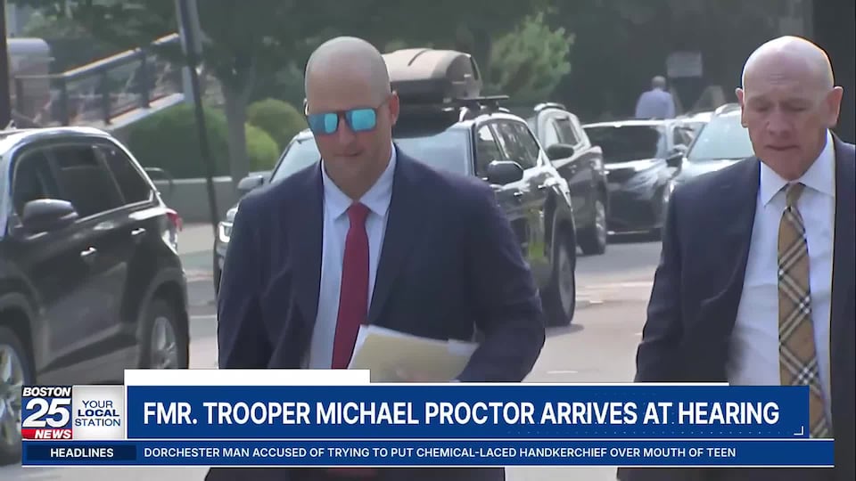 Fired Mass. State Police Trooper Michael Proctor in court for hearing ...