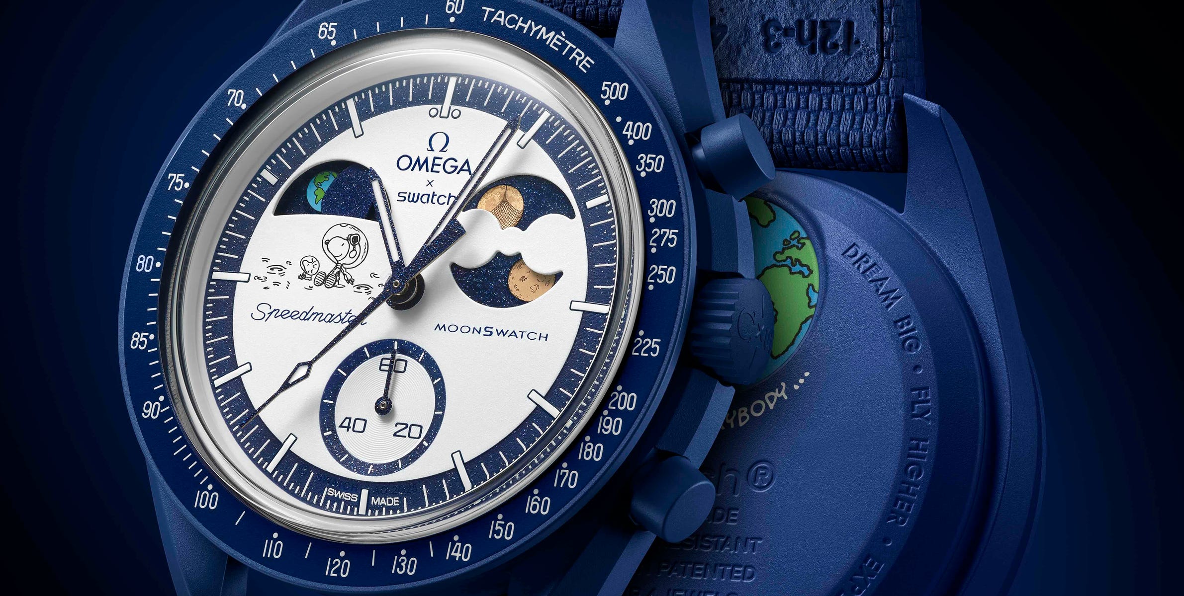 Un MoonSwatch con dos lunas, Snoopy en la esfera y solo un día para ...
